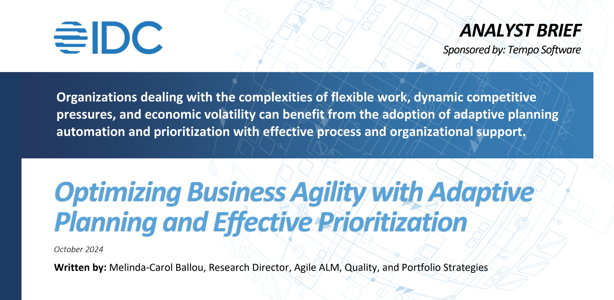 Analyst brief | Business agility and adaptive planning | Tempo