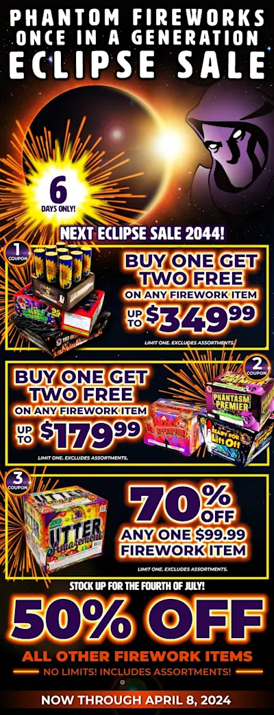 Coupons | Online | Phantom Fireworks
