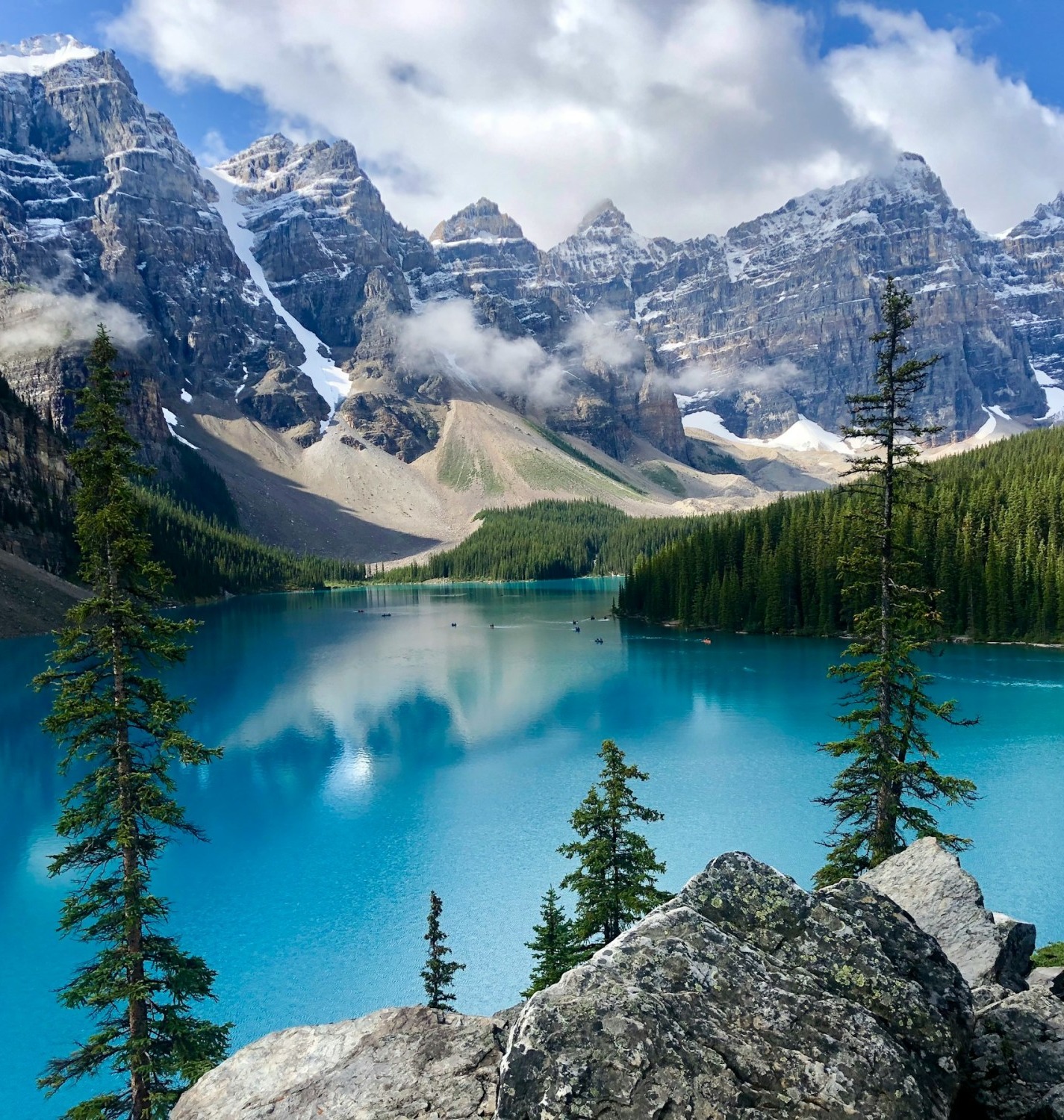Life In The Rockies At Lake Louise, Alberta, Canada