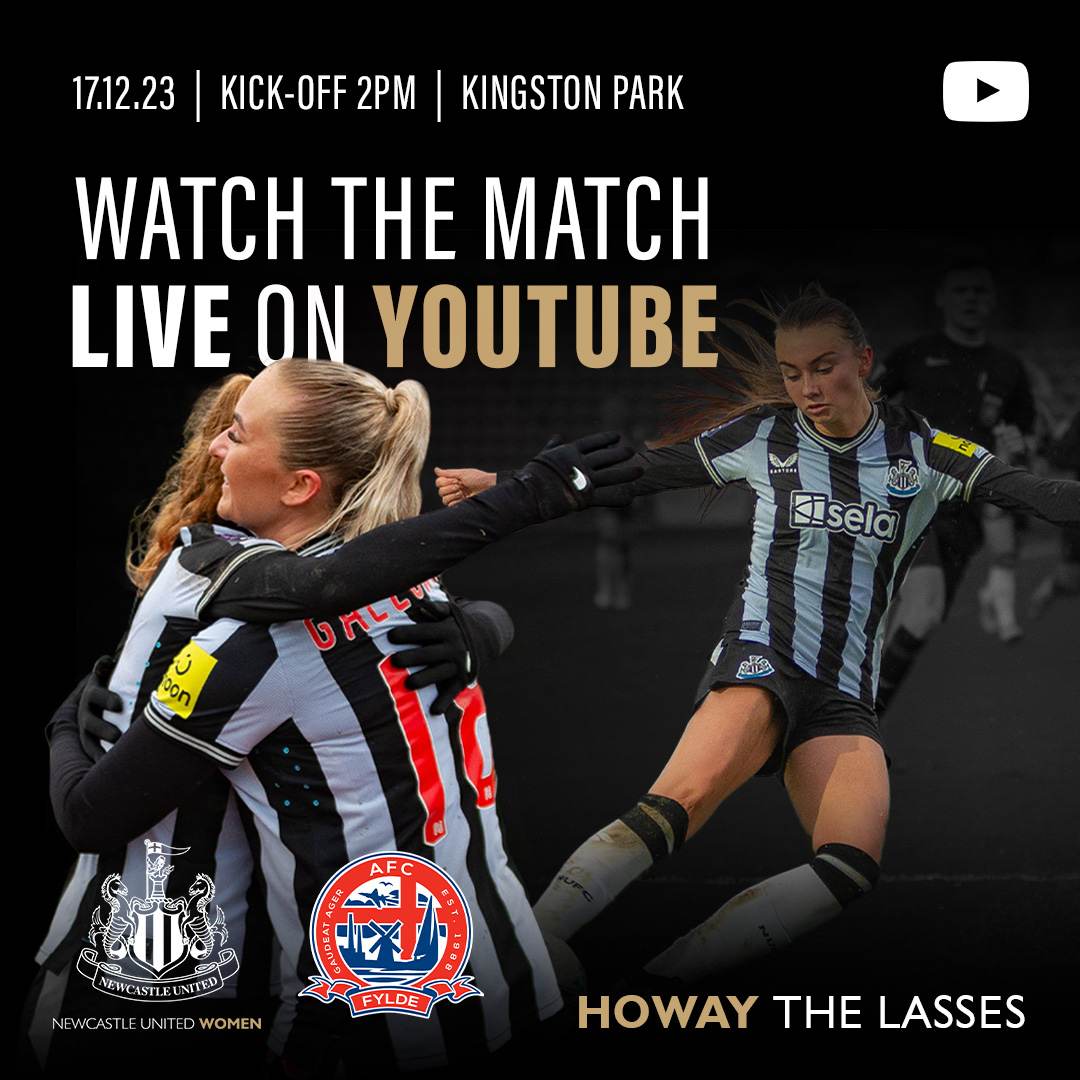 Watch Newcastle United Women v AFC Fylde Women live on NUFC TV on ...
