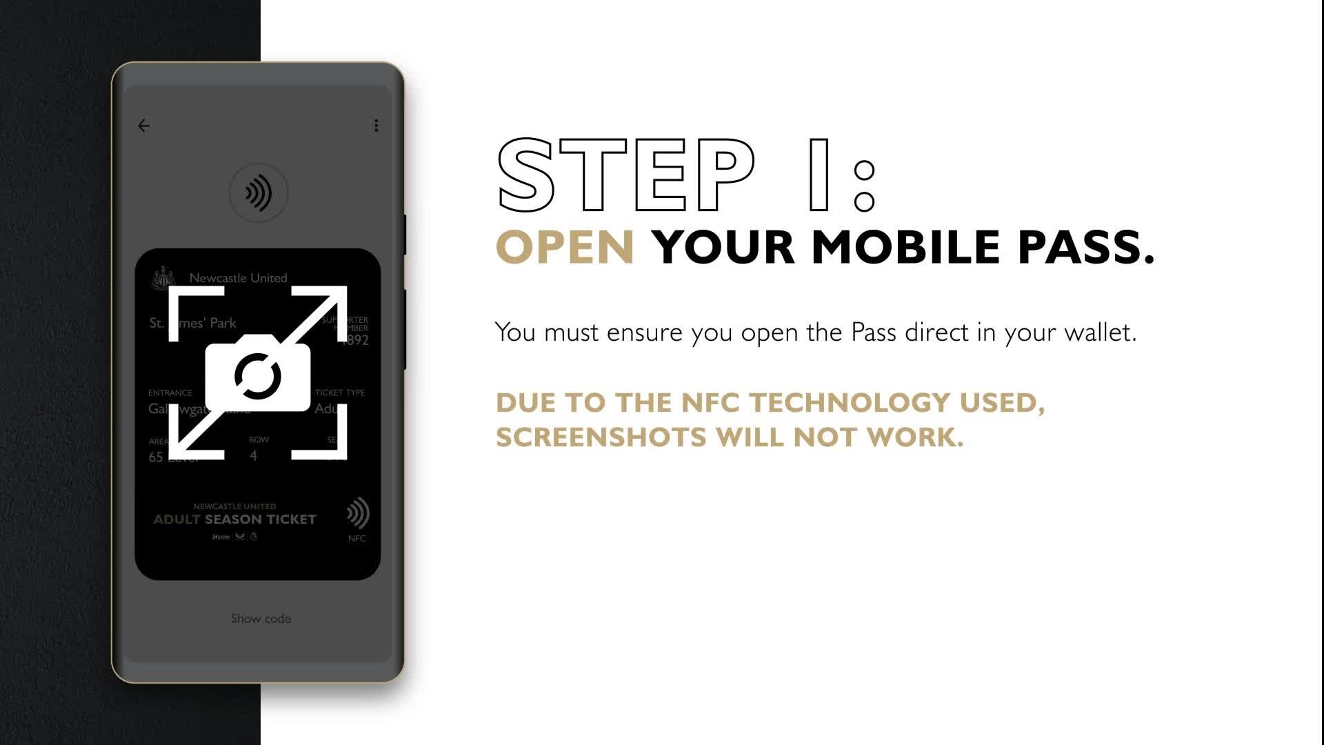 How to download your ticket to your Google Wallet. - Newcastle United