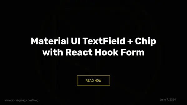 MUI TextField + Chip with React Hook Form