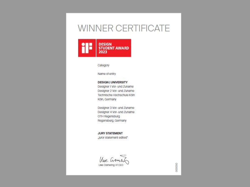 iF Design - iF Design Student Award: Benefits