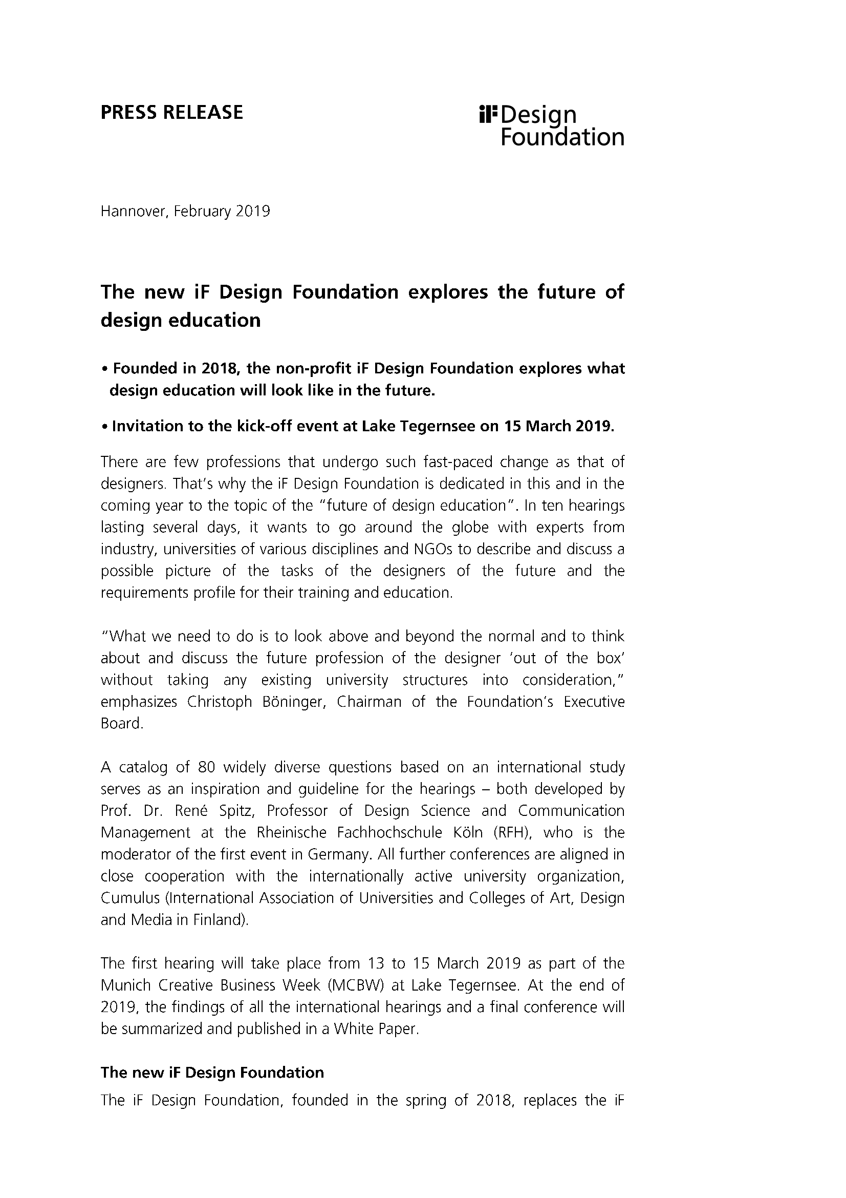 iF Design - Die neue iF Design Foundation erforscht die Zukunft der Designausbildung