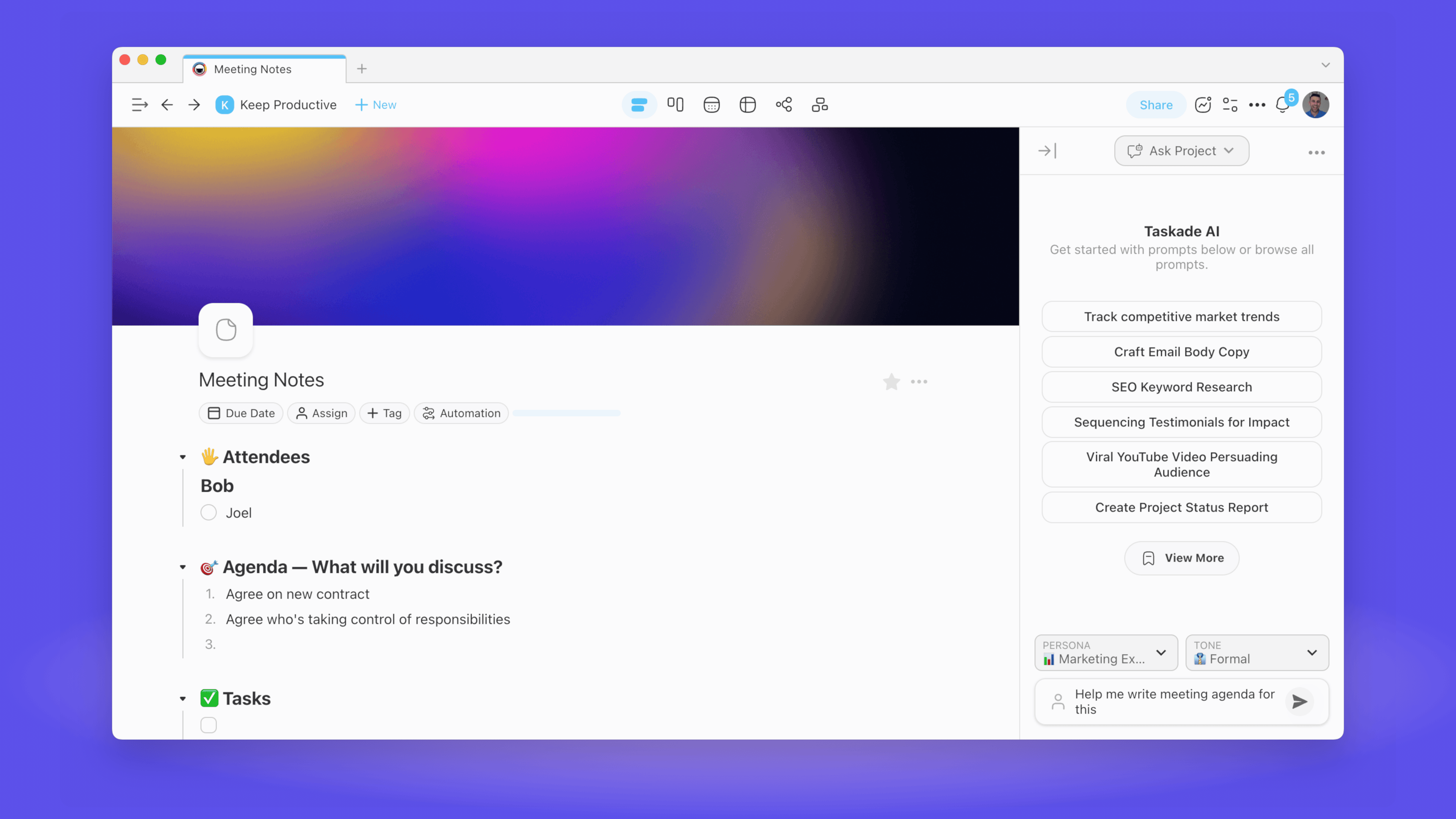 Taskade Review (2024) | Pros, Cons, Features & Verdict