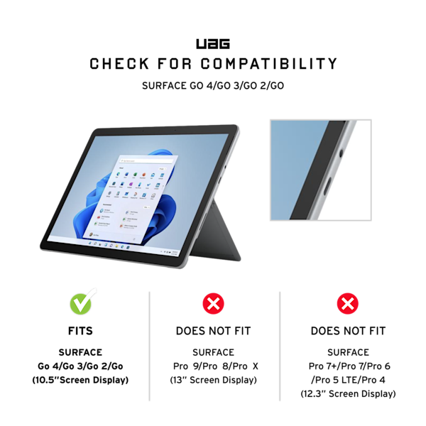 UAG Microsoft Surface Go 4 Case Metropolis