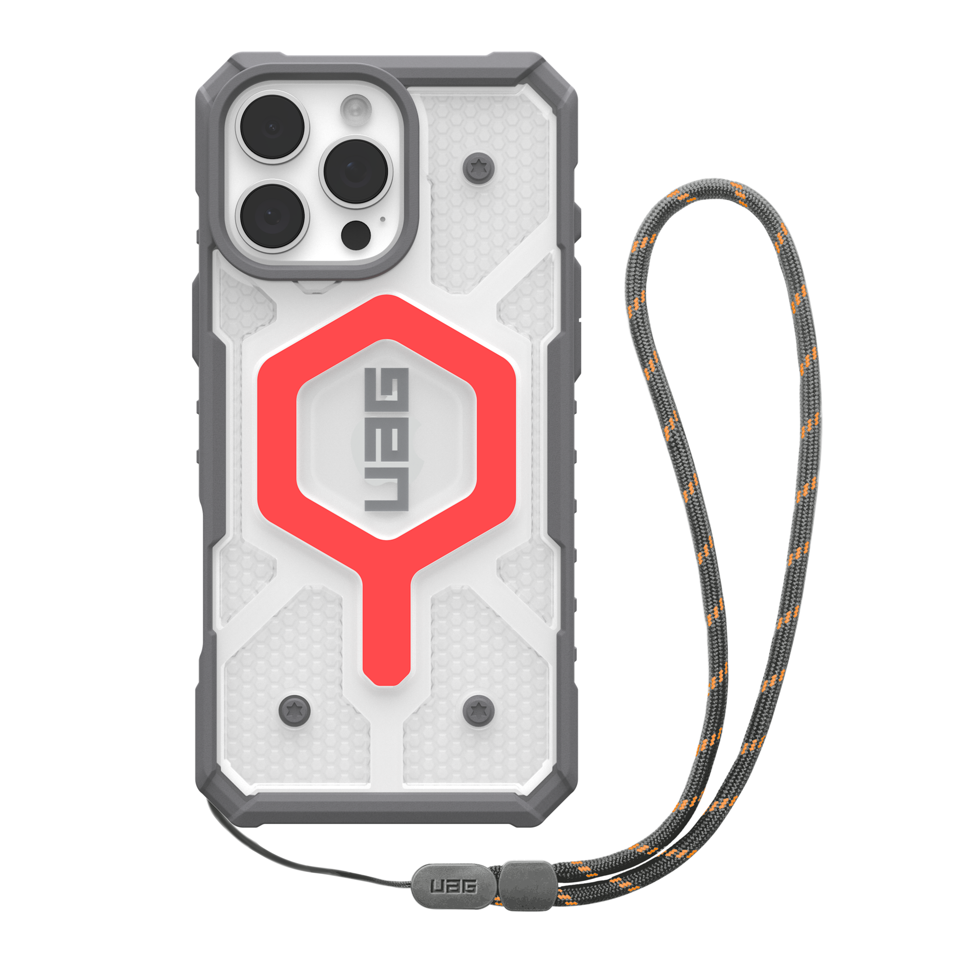 UAG Bundle - iPhone 16 Pro Max Pathfinder Clear MagSafe Glow in the Dark Case & Lanyard Bundle