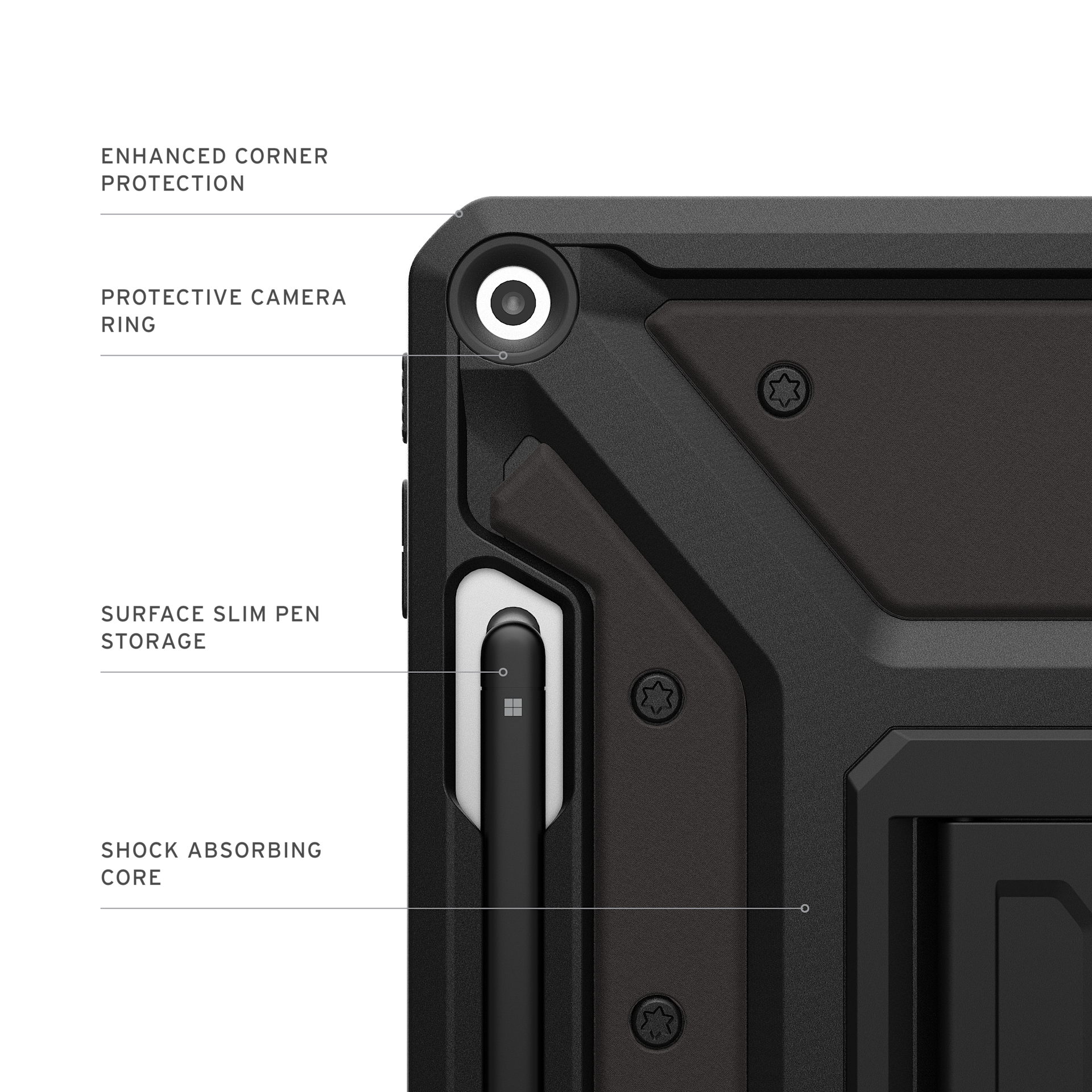UAG Microsoft Surface Pro 1st Edition 12" Case with Kickstand Rugged ...