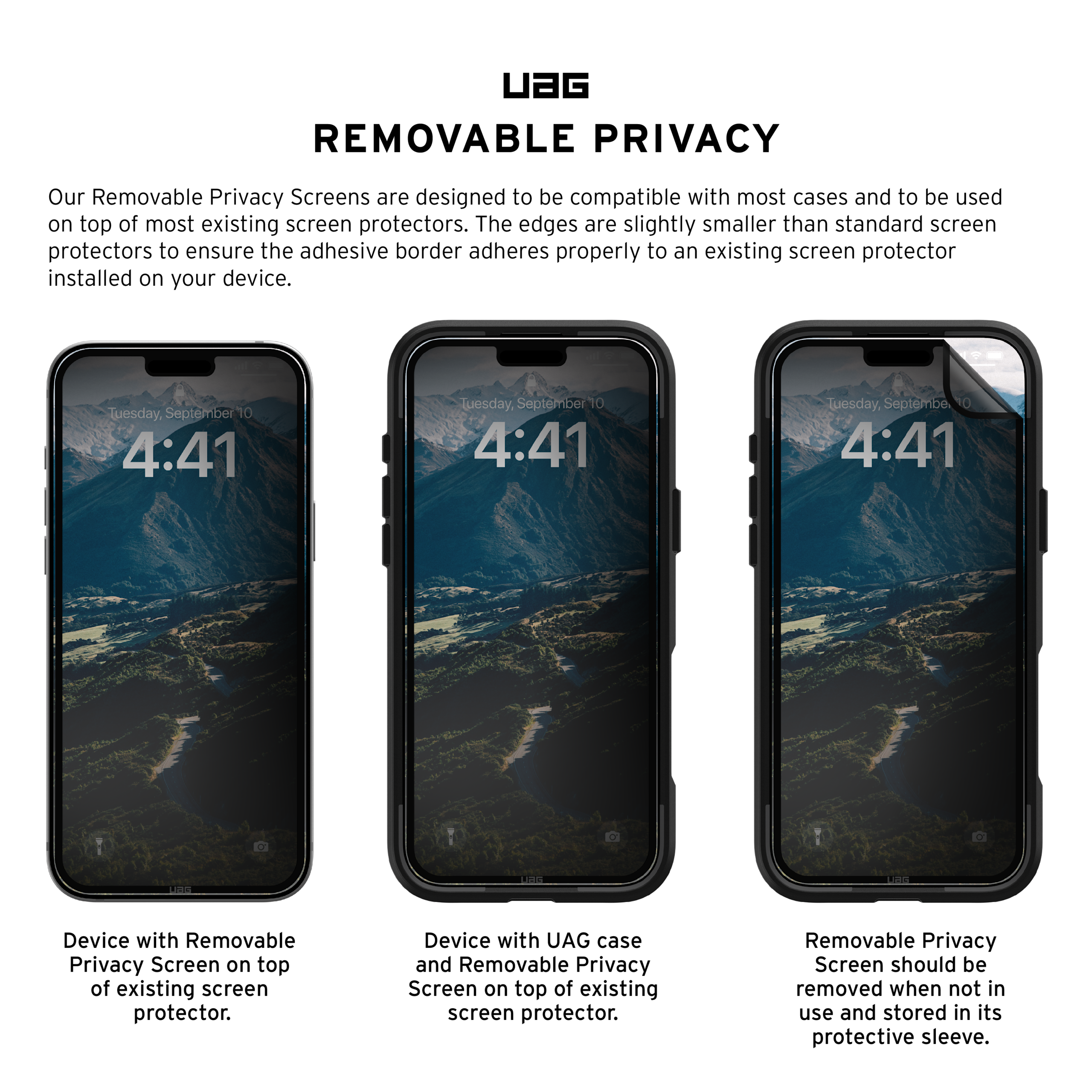 Removable & Reusable 2-Way Privacy Screen For iPhone 16 Pro Max ...