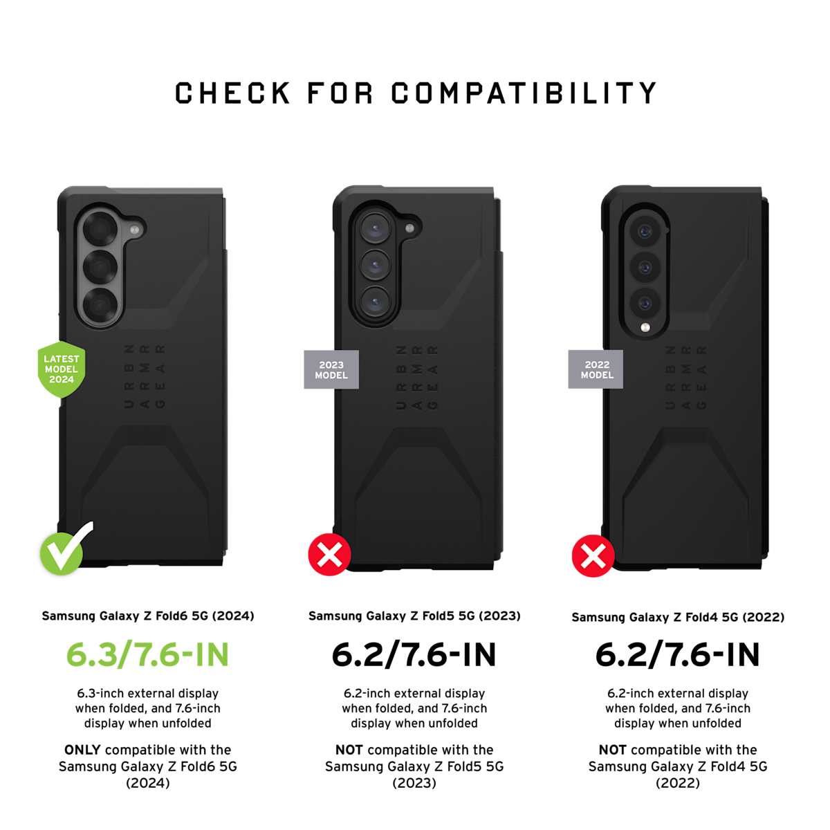 Glass Screen Protector Shield for Galaxy Z Fold6 | Urban Armor Gear