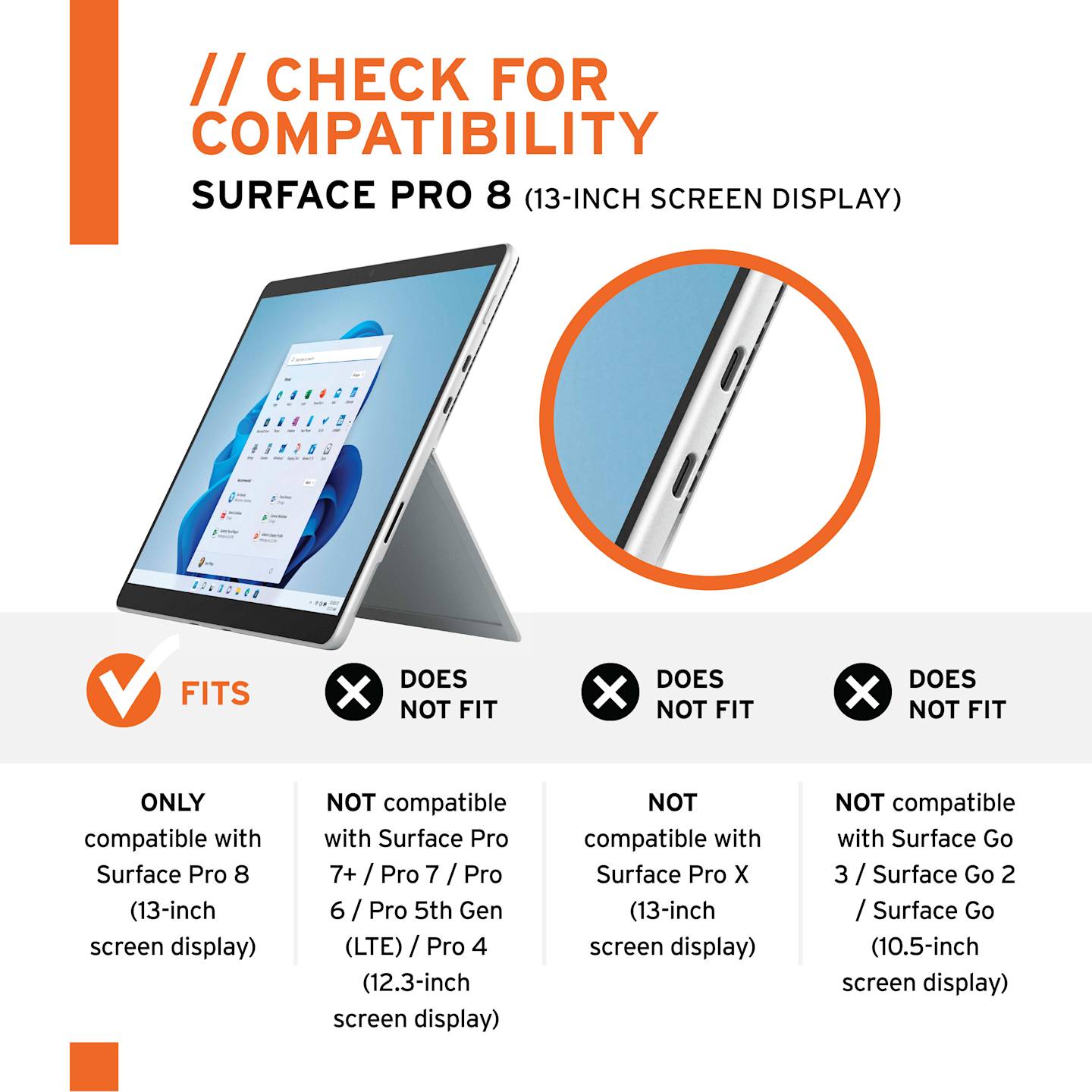 Funda protectora para Surface Pro 8 | Serie Plasma Healthcare