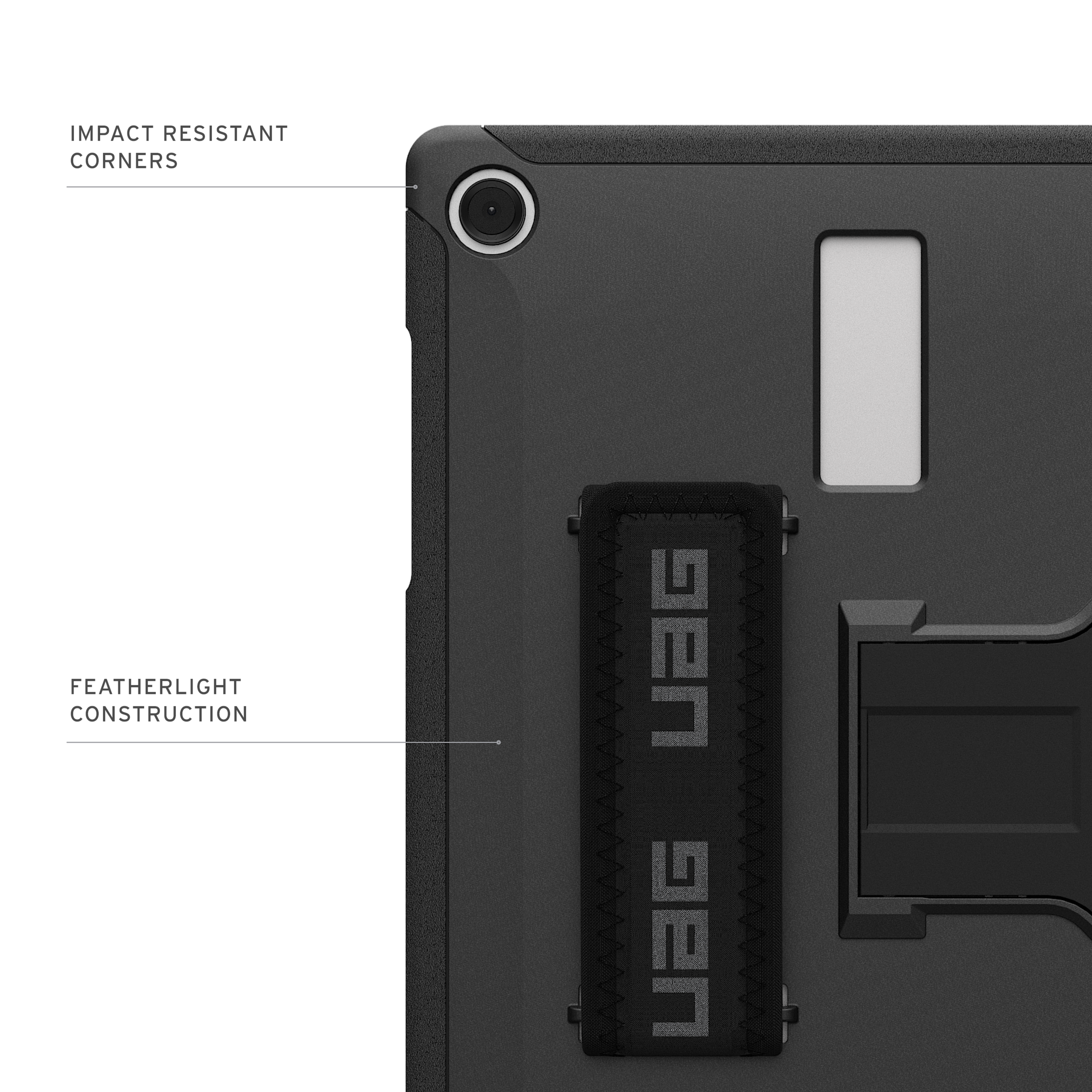 Galaxy Tab A11+ Plus 11'' Case with Kickstand & Hand Strap Rugged TPU ...