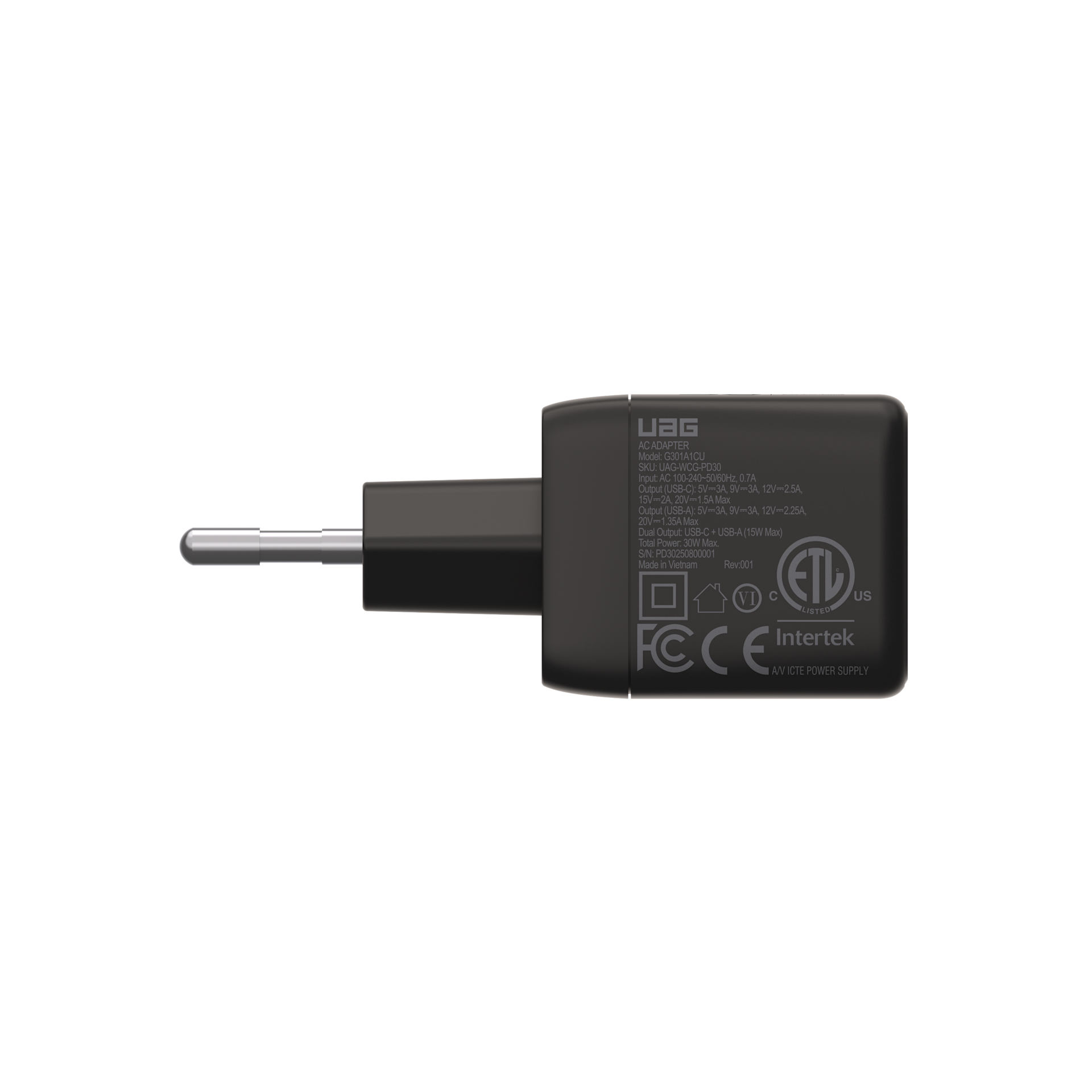 SRGE (EU) 30W 2 Port Wall Charger Compact Travel Friendly Quick Charge ...
