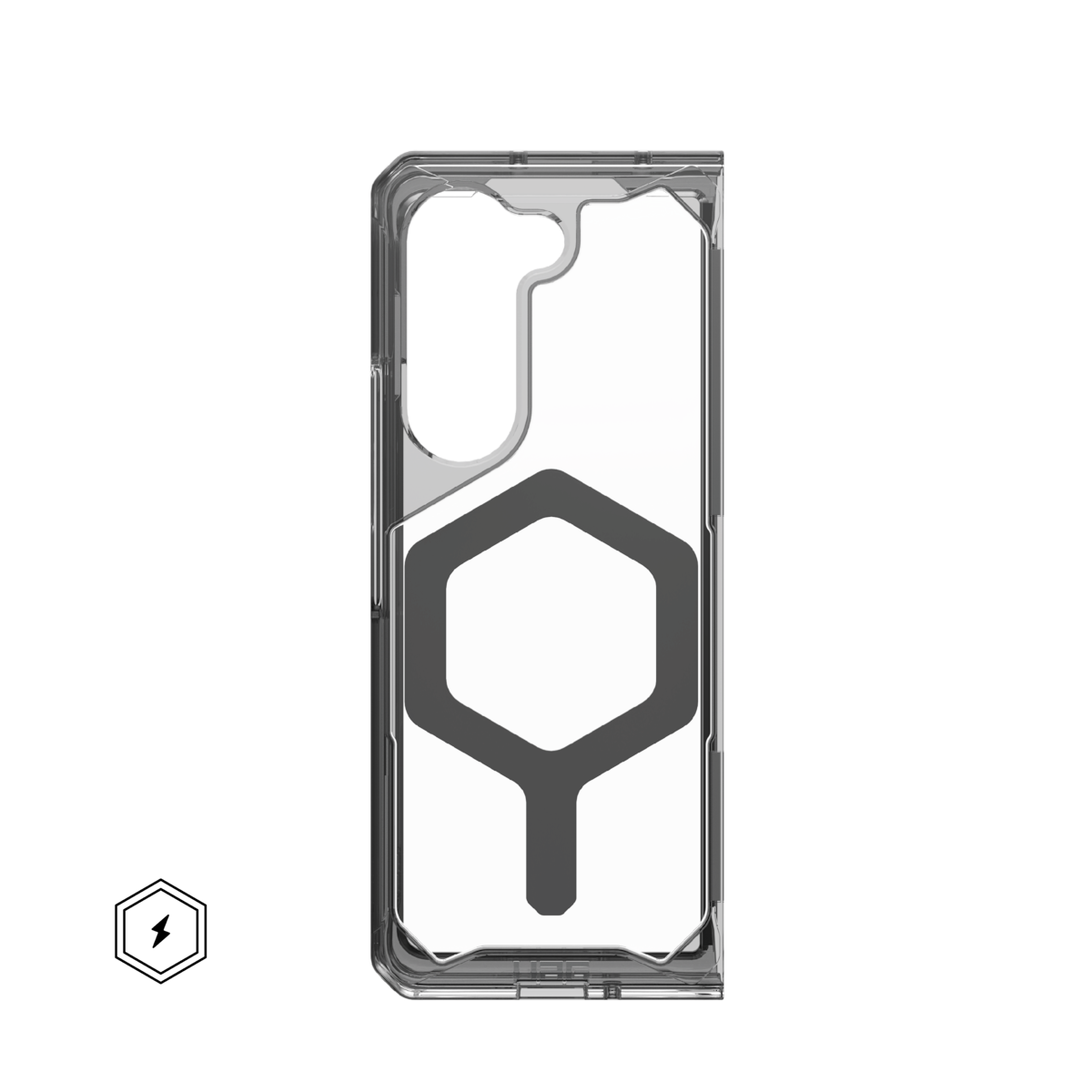 Galaxy Z Fold5 (2023) Case Clear Open Hinge Magnetic Charging Plyo UAG ...
