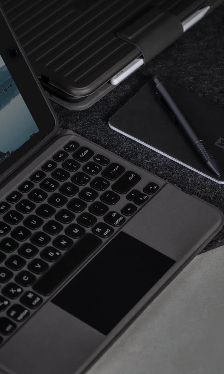 Rugged Bluetooth Detachable Keyboard with Trackpad & Backlit Keys Case ...