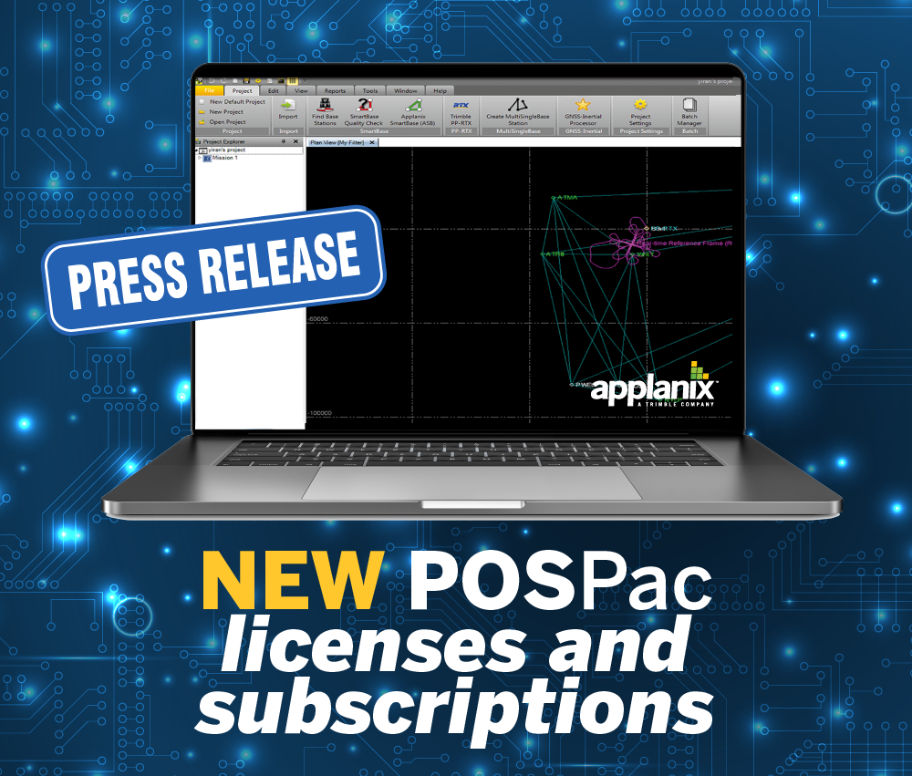 Applanix Introduces New Term Licenses for POSPac MMS, POSPac UAV and New Subscription for POSPac PP-