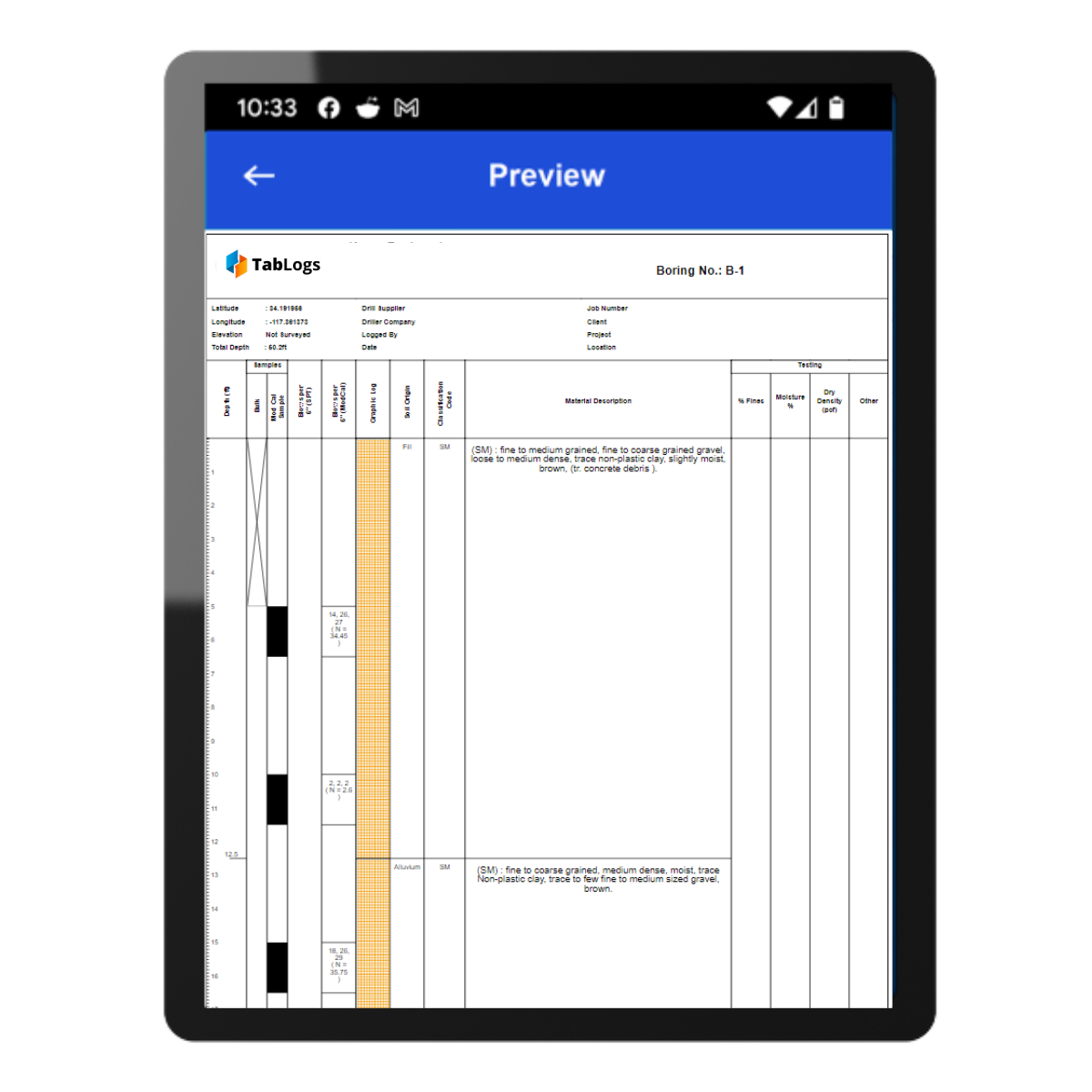 TabLogs | Geotechnical Data Collection, Reporting & Management