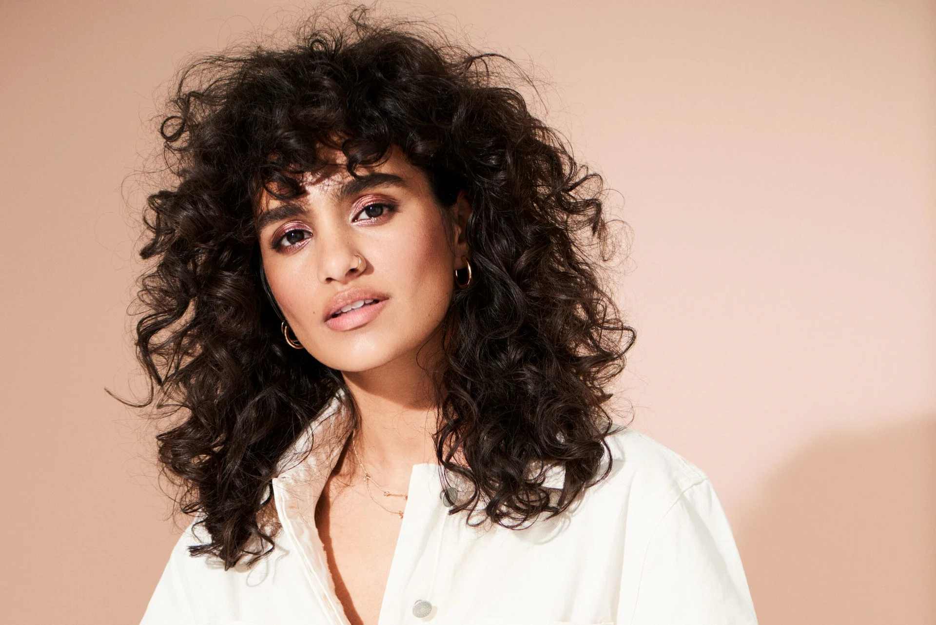 You need to know this for medium length curly hair with bangs