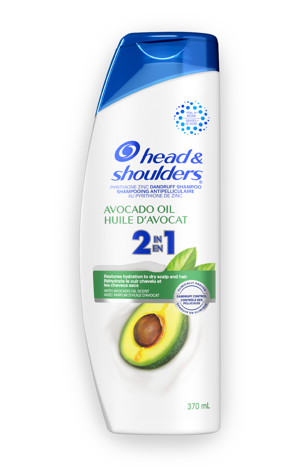 Avocado Oil 2 in 1 Anti-Dandruff Shampoo and Conditioner, 380ml