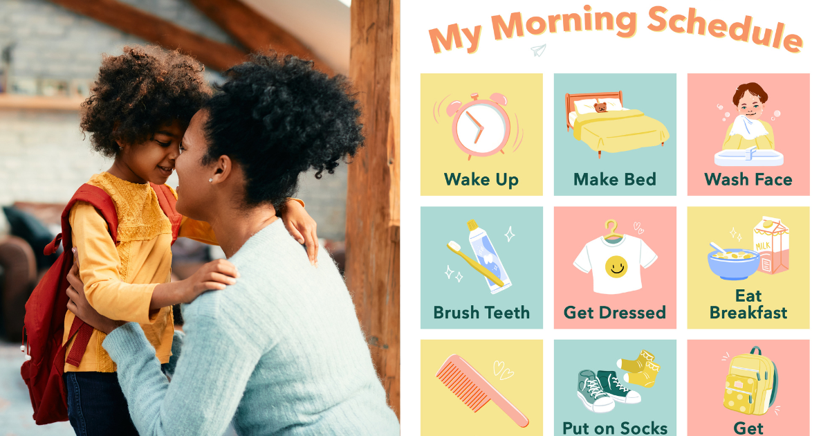 Printable Back-to-School Morning Visual Schedule for Kids | Mom.com