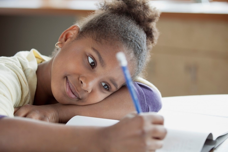 Middle School Kids Doing Homework