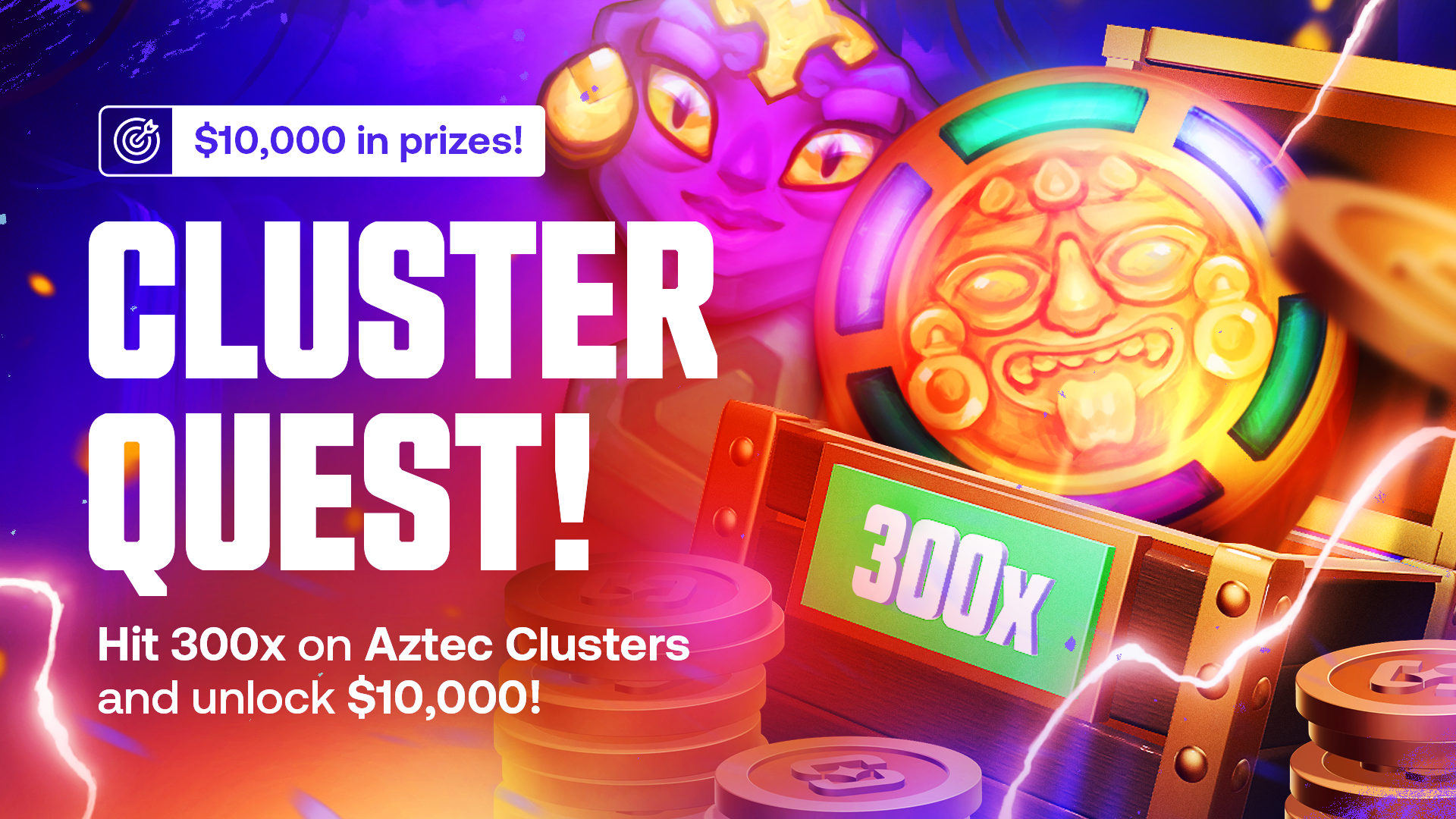 $10,000 - Cluster Quest! | Promotion | Shuffle - VIP Crypto Casino