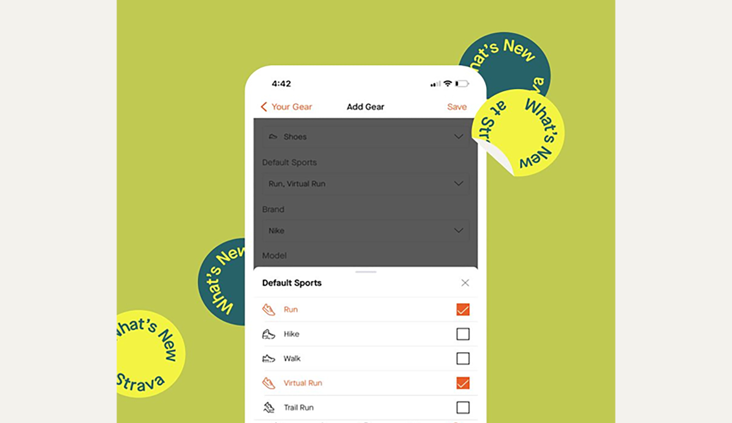 Showcasing gear on Strava