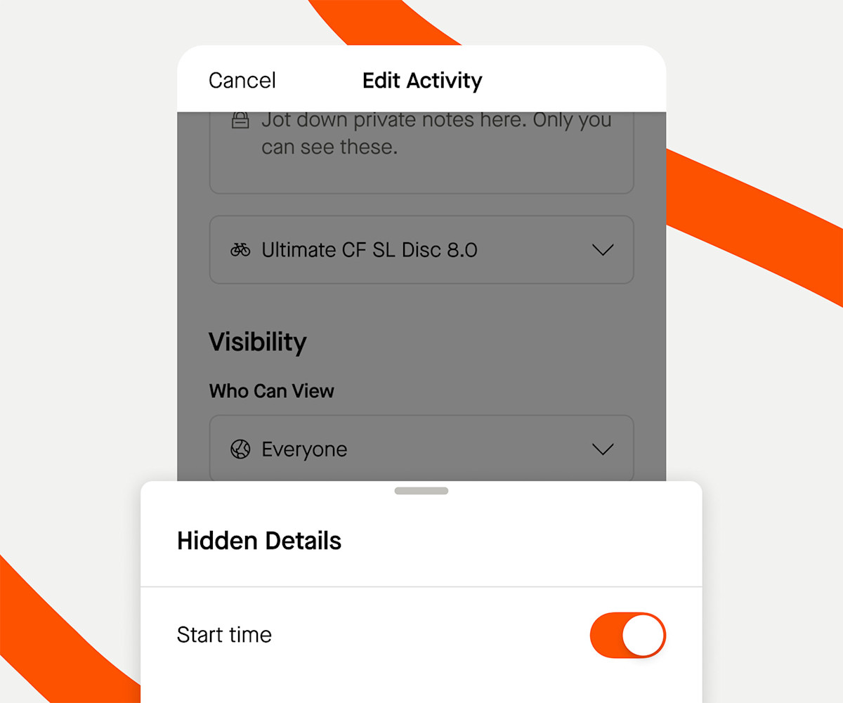 New: Hide Your Start Time on Any Activity