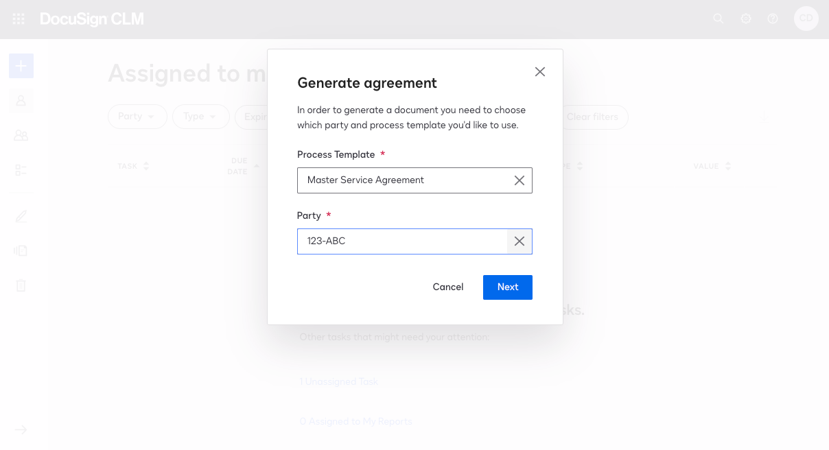 How to Create a Contract with Docusign CLM in 3 Steps