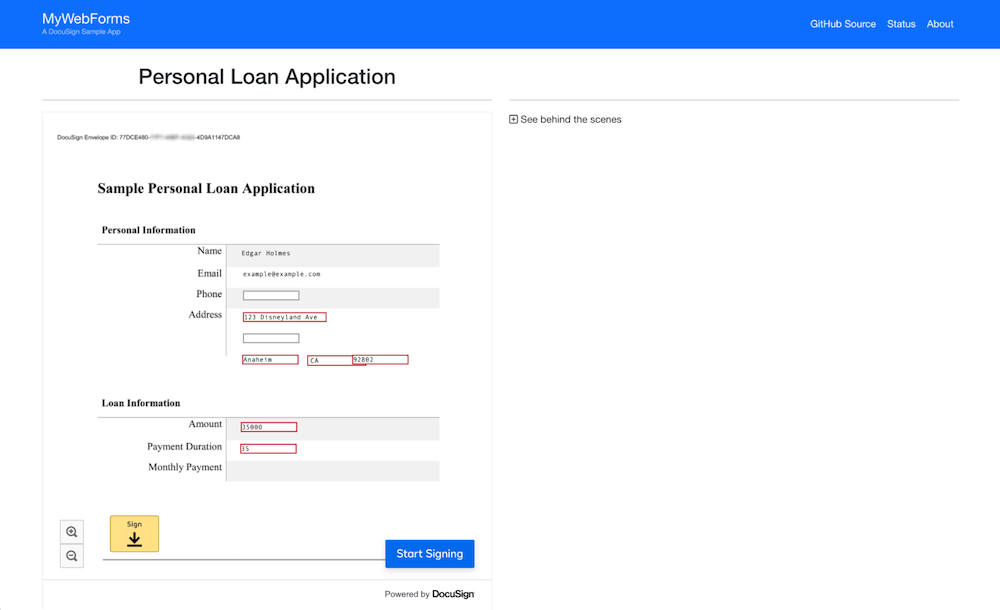 Our newest sample app featuring our newest API: MyWebForms