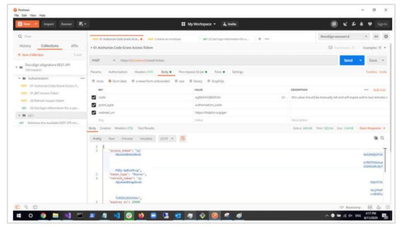 PostmanによるDocusign eSignature APIの呼び出し