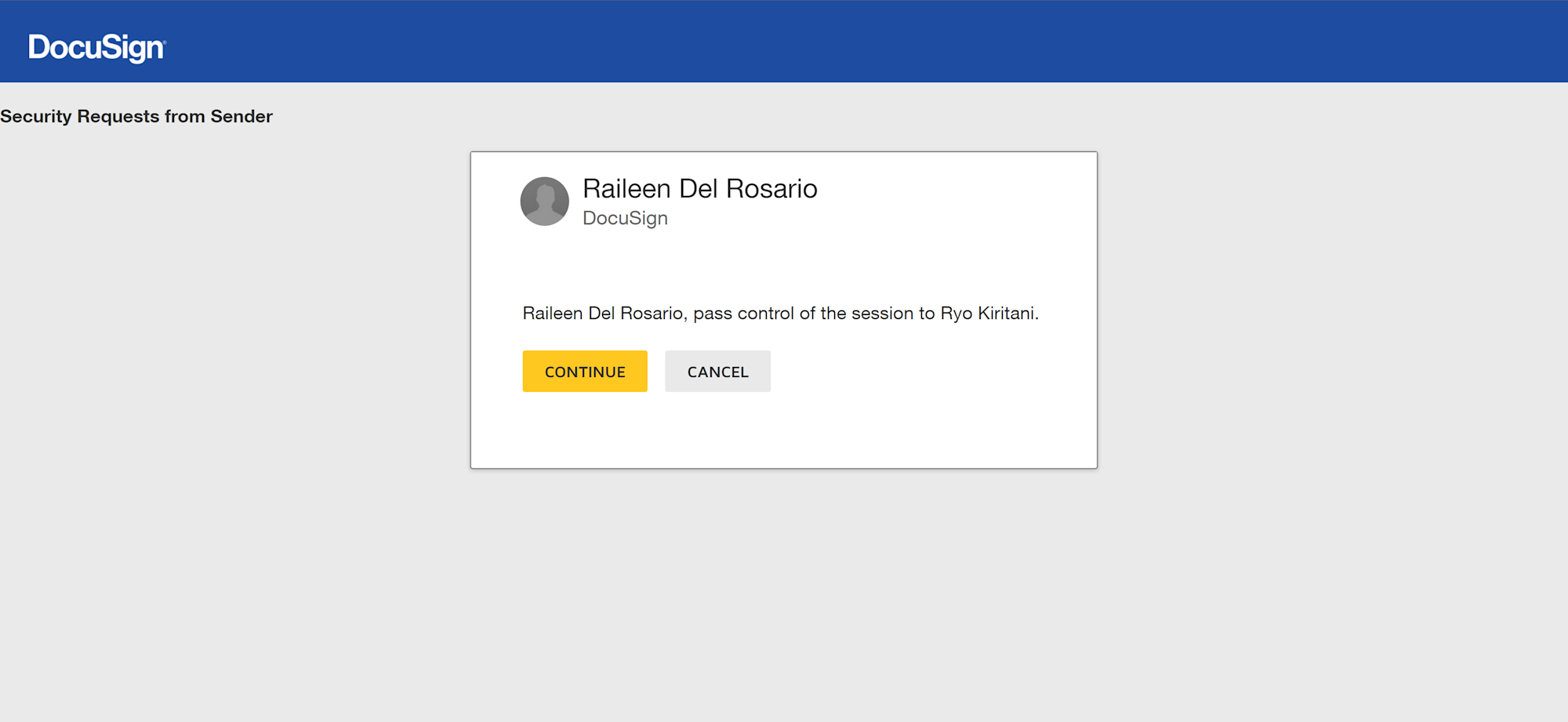 New code example: In Person Signer