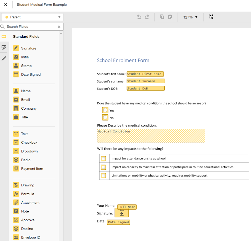 Reporting document data in Docusign eSignature