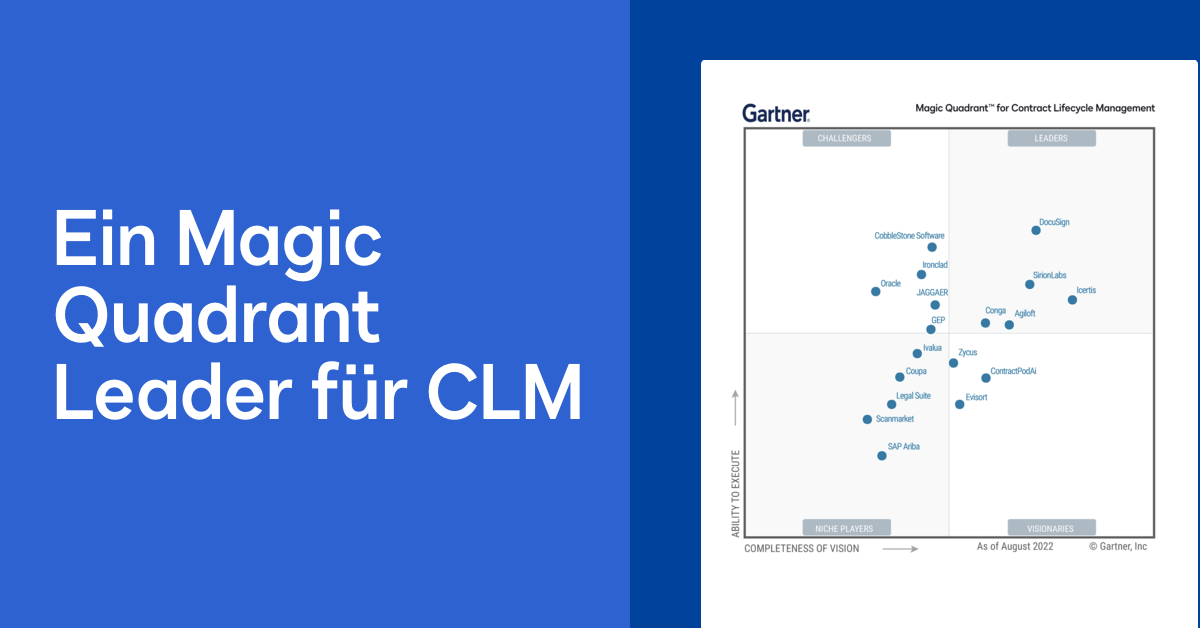 Docusign wird 2022 zum Leader in Gartners Magic Quadrant™ für Contract ...