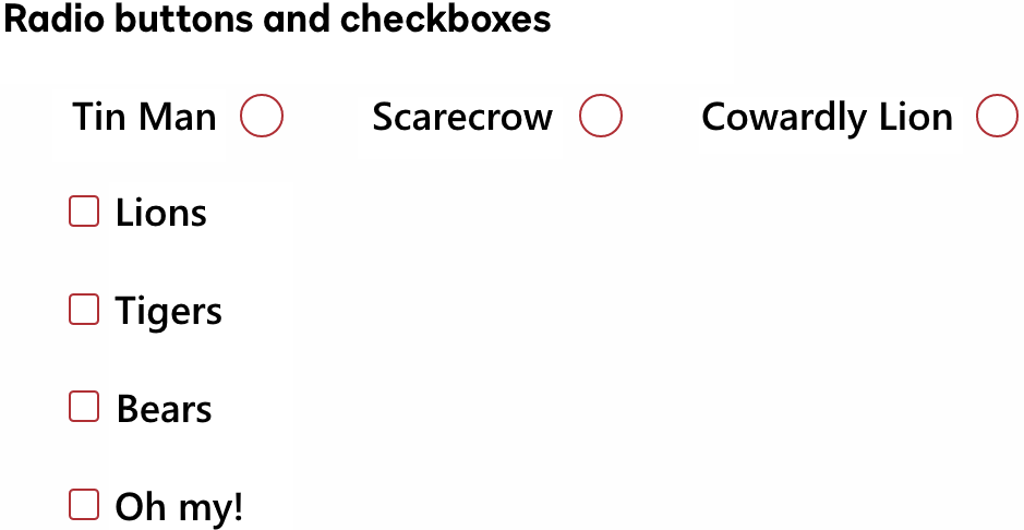 Tabs deep dive: checkboxes and radio groups