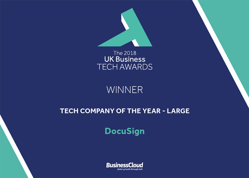 Proud to Win the Large Tech Company of the Year Award