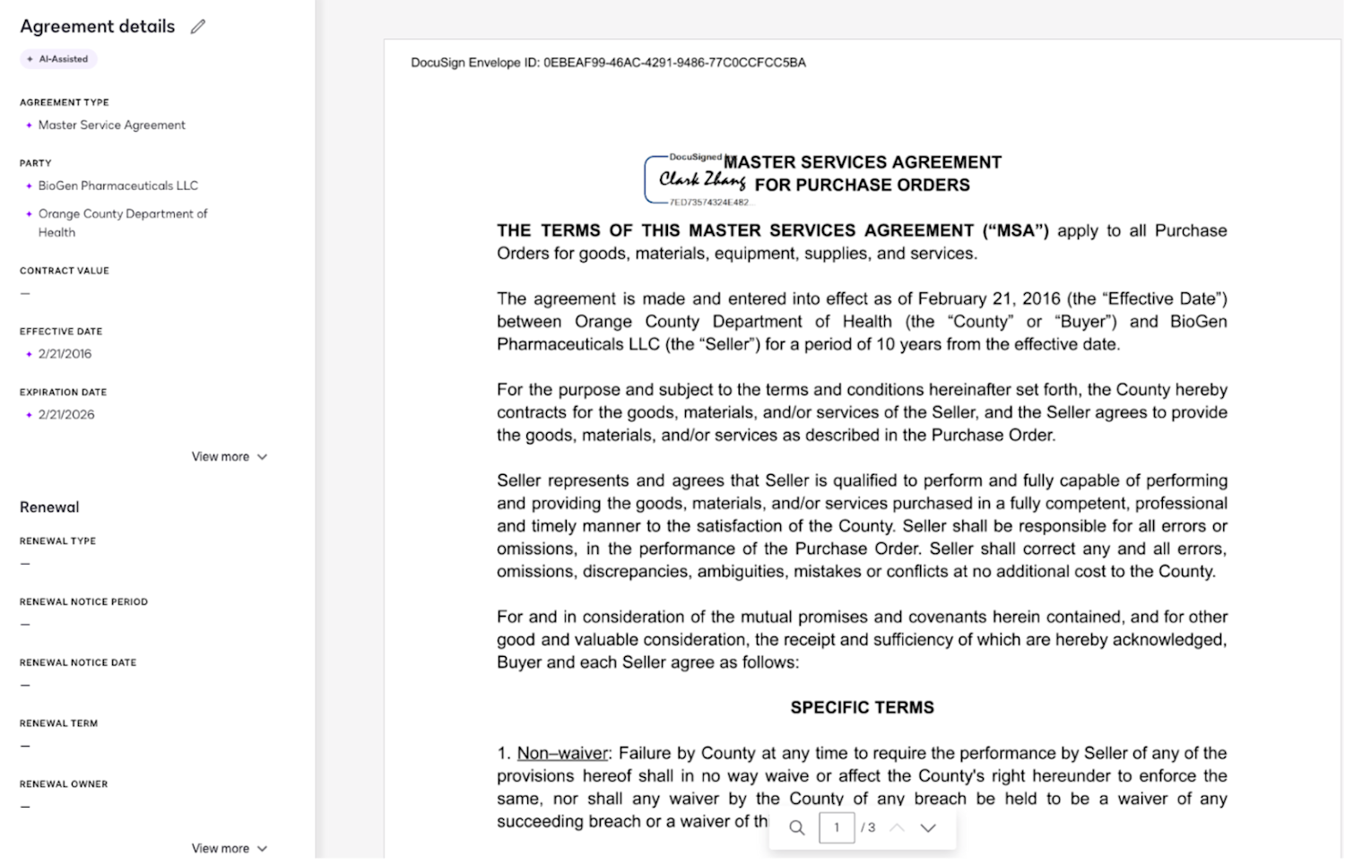 Digitize and Organize Your Agreements in a Central Repository