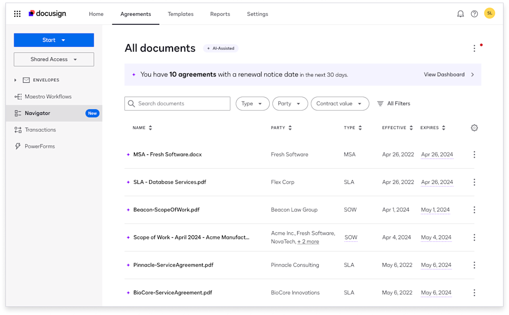 Docusign Navigator: The Smart Way to Manage Agreements