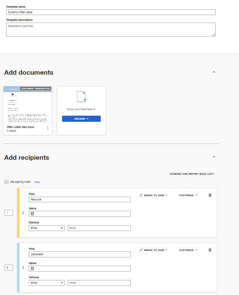 Document generation with composite templates