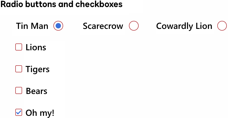 Tabs deep dive: checkboxes and radio groups
