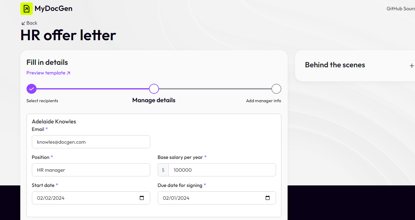 Try MyDocGen to explore document generation