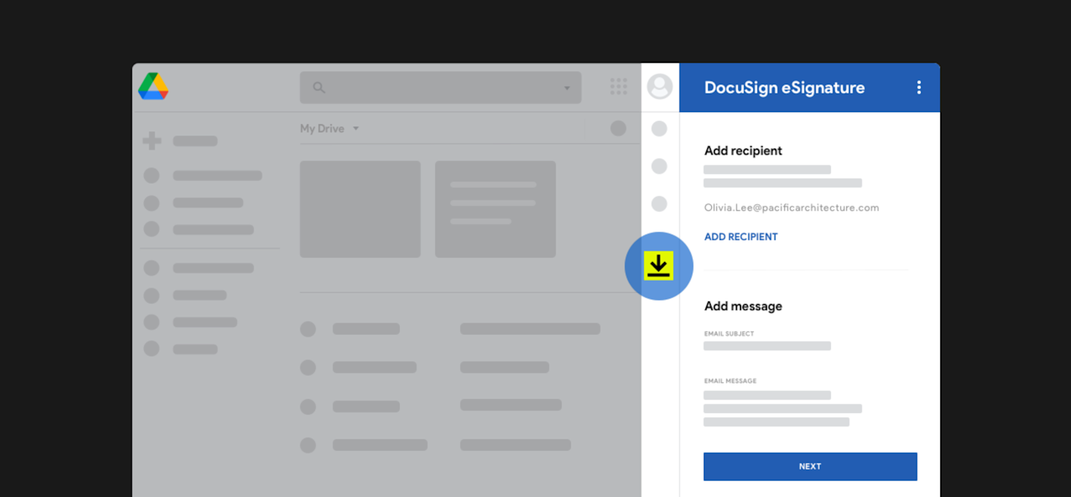 Send and Sign with Docusign eSignature for Google Workspace