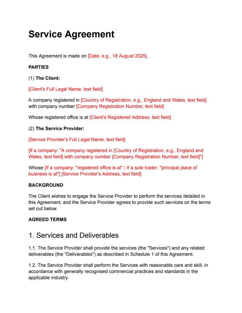 Service Agreement | Docusign