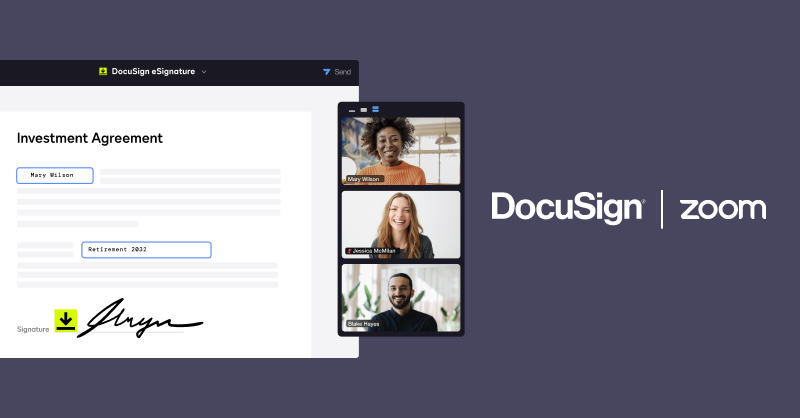 Remote unterschreiben neu erleben mit Docusign eSignature für Zoom