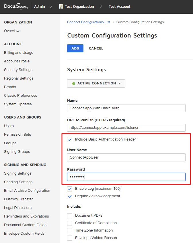 Docusign Connect Now Includes Basic Authentication Support