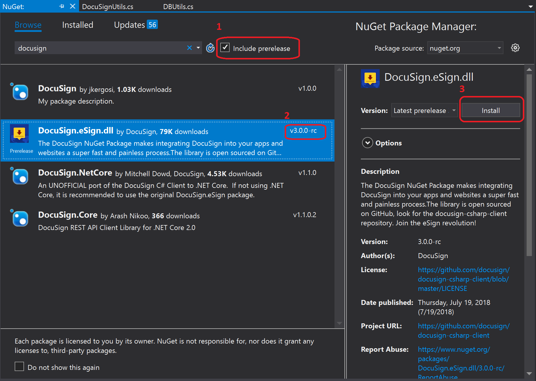 Docusign.eSign C# client library (v3.0.0-rc) now supports Microsoft .NET Standard 2.0