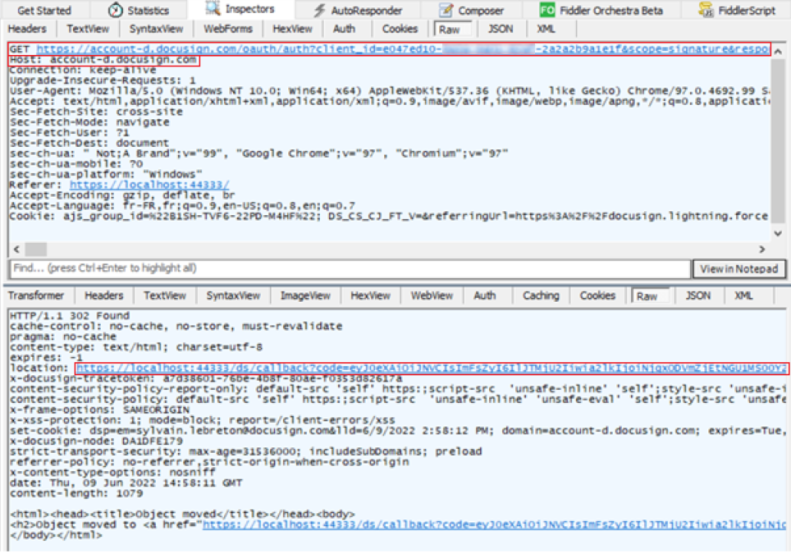 From the Trenches: Tracing Docusign transactions in Fiddler