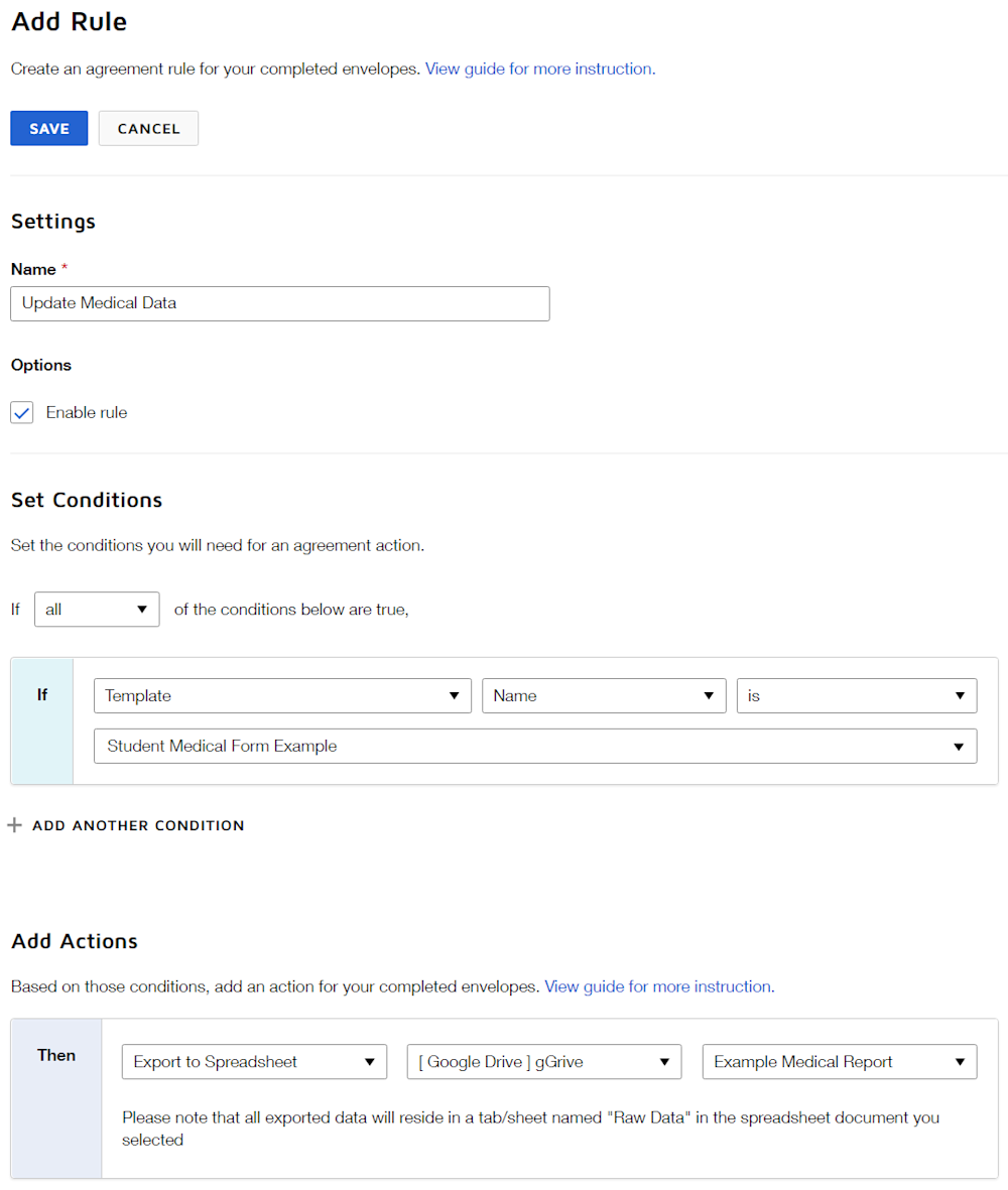 Reporting document data in Docusign eSignature
