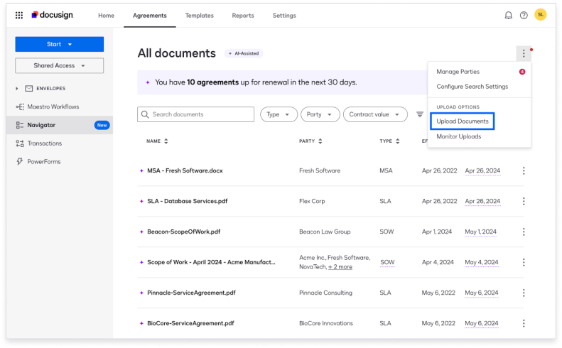 How to Use Docusign Navigator
