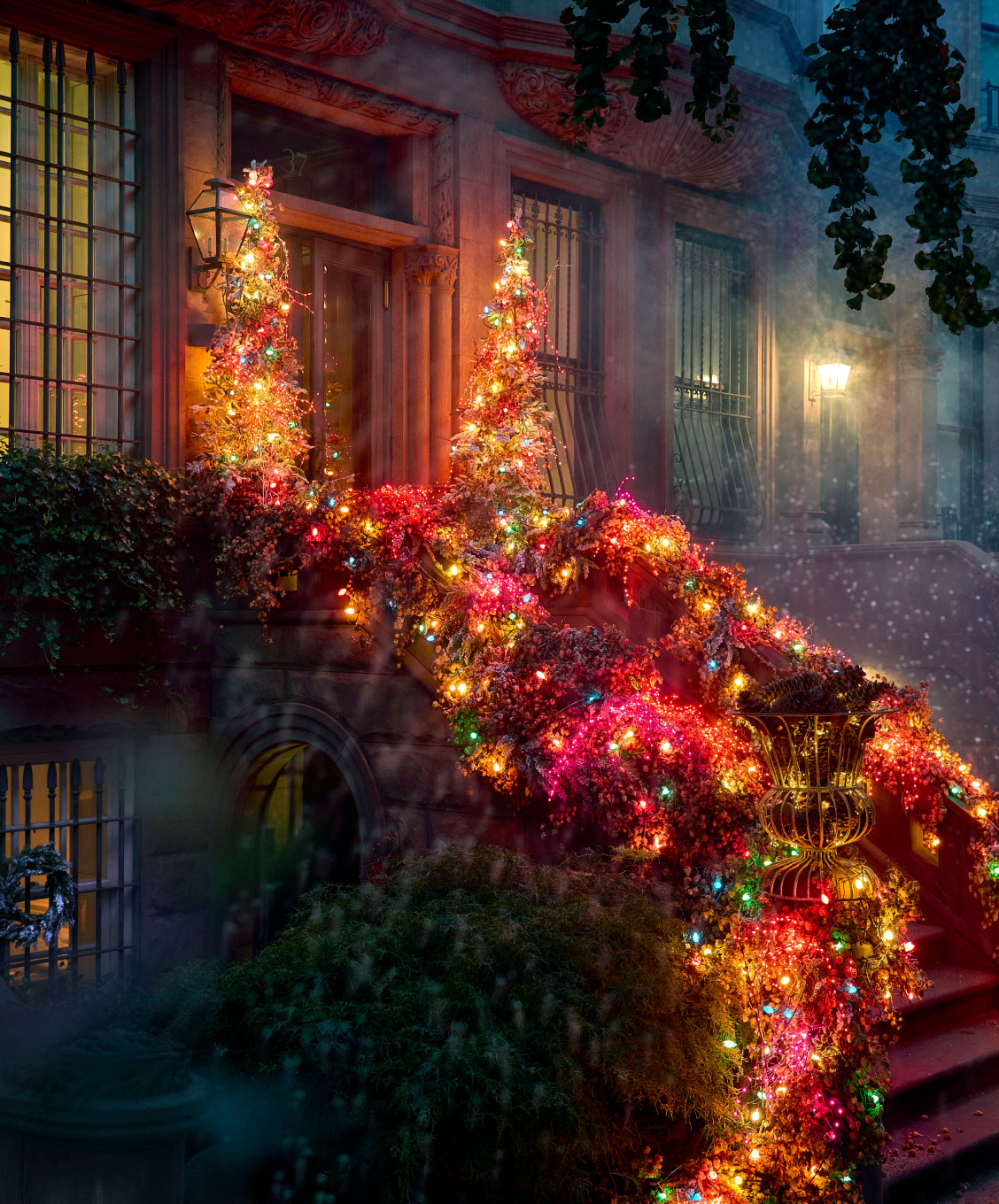 Holiday Lights Desktop Wallpaper Seasonal Christmas Xmas Tree In The